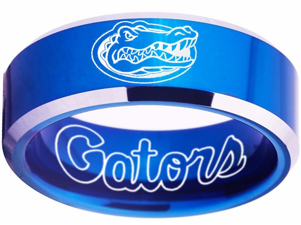 Florida Gators Ring UF Gators Logo Ring Wedding Band Blue Ring #florida ...